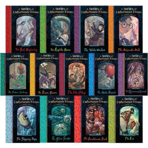 A Series of Unfortunate Events Lemony Snicket 13 Books Collection Pack Set (Includes the Bad Beginning, the Reptile Room, the Wide Window, the Miserable Mill, the Austere Academy, the Grim Grotto, the Penultimate Peril, the End)