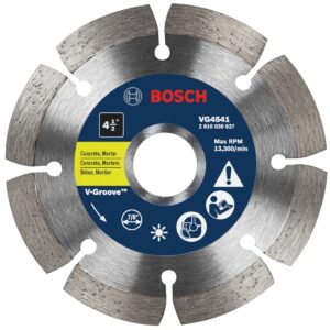 bosch vg4541 4-1/2-inch x 7/8-inch segmented rim v-groove diamond blade for general purpose