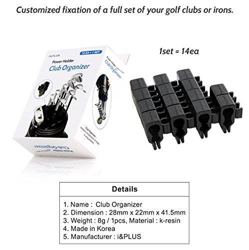 Golf Club Organizers 14pcs 1set Clip Power Holder to Protect Iron Putter on Bag by i & Plus