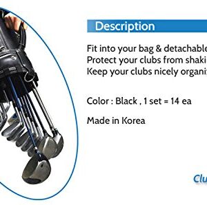 Golf Club Organizers 14pcs 1set Clip Power Holder to Protect Iron Putter on Bag by i & Plus