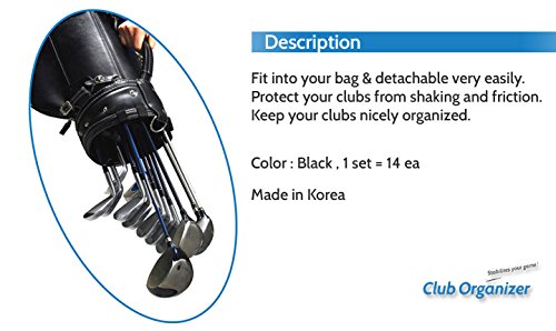 Golf Club Organizers 14pcs 1set Clip Power Holder to Protect Iron Putter on Bag by i & Plus