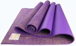 maji sports jute yoga mat, purple, 24 x 68 x 4.5mm