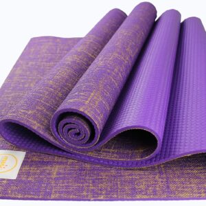 Maji Sports Jute Yoga Mat, Purple, 24 x 68 x 4.5mm