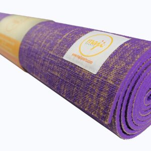 Maji Sports Jute Yoga Mat, Purple, 24 x 68 x 4.5mm