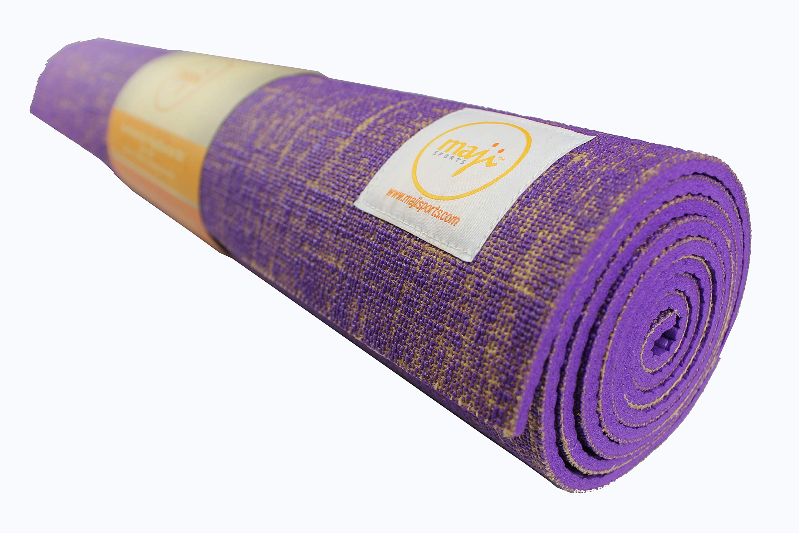 Maji Sports Jute Yoga Mat, Purple, 24 x 68 x 4.5mm