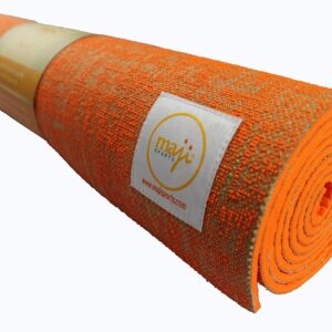 Maji Sports Jute Yoga Mat, Orange, 24 x 68 x 4.5mm