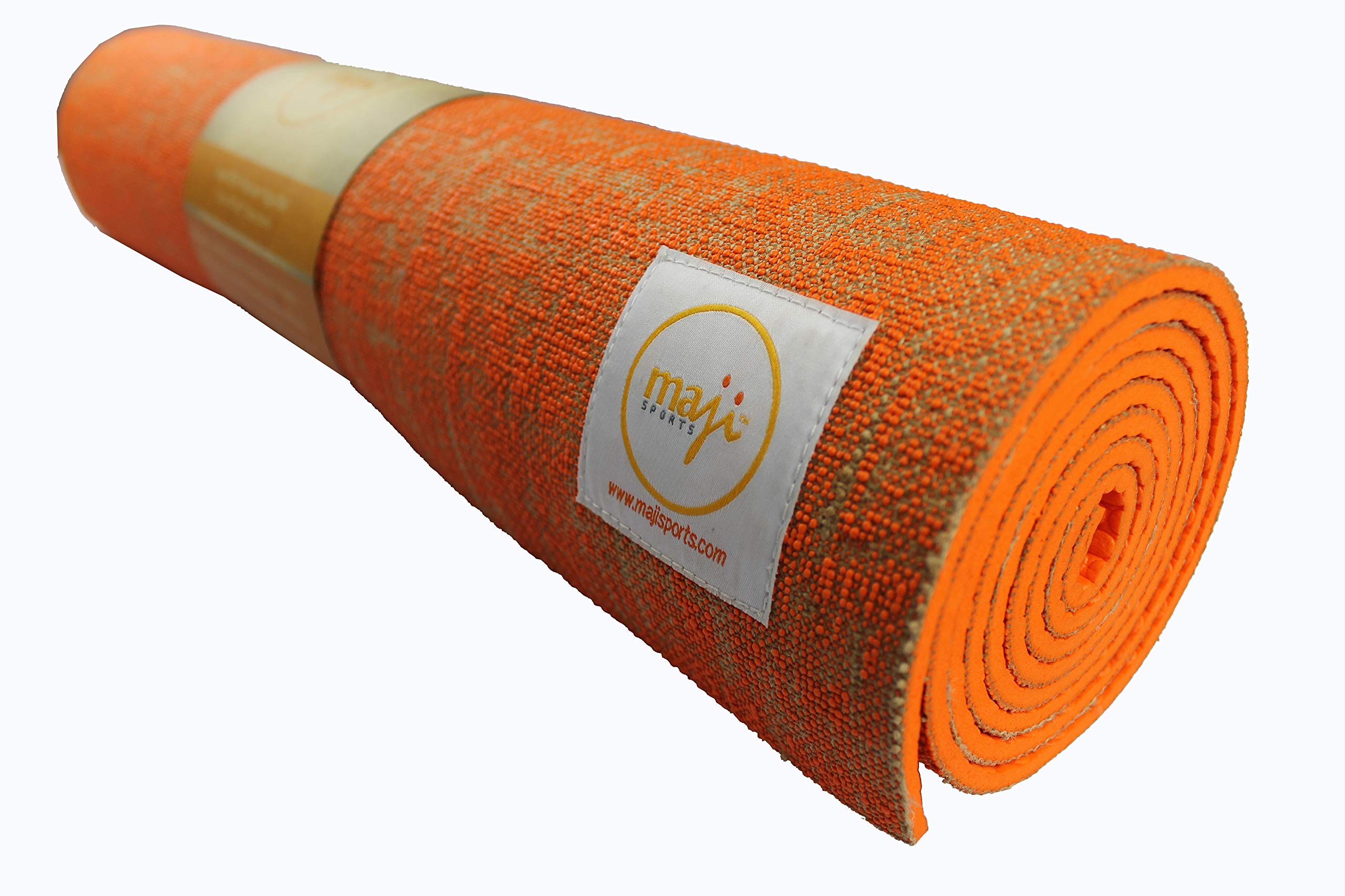 Maji Sports Jute Yoga Mat, Orange, 24 x 68 x 4.5mm