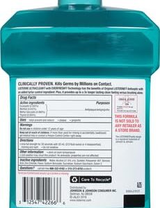 Listerine Ultraclean Oral Care Antiseptic Mouthwash, Everfresh Technology to Help Fight Bad Breath, Gingivitis, Plaque & Tartar, ADA-Accepted Tartar Control Oral Rinse, Cool Mint, 1.5 L