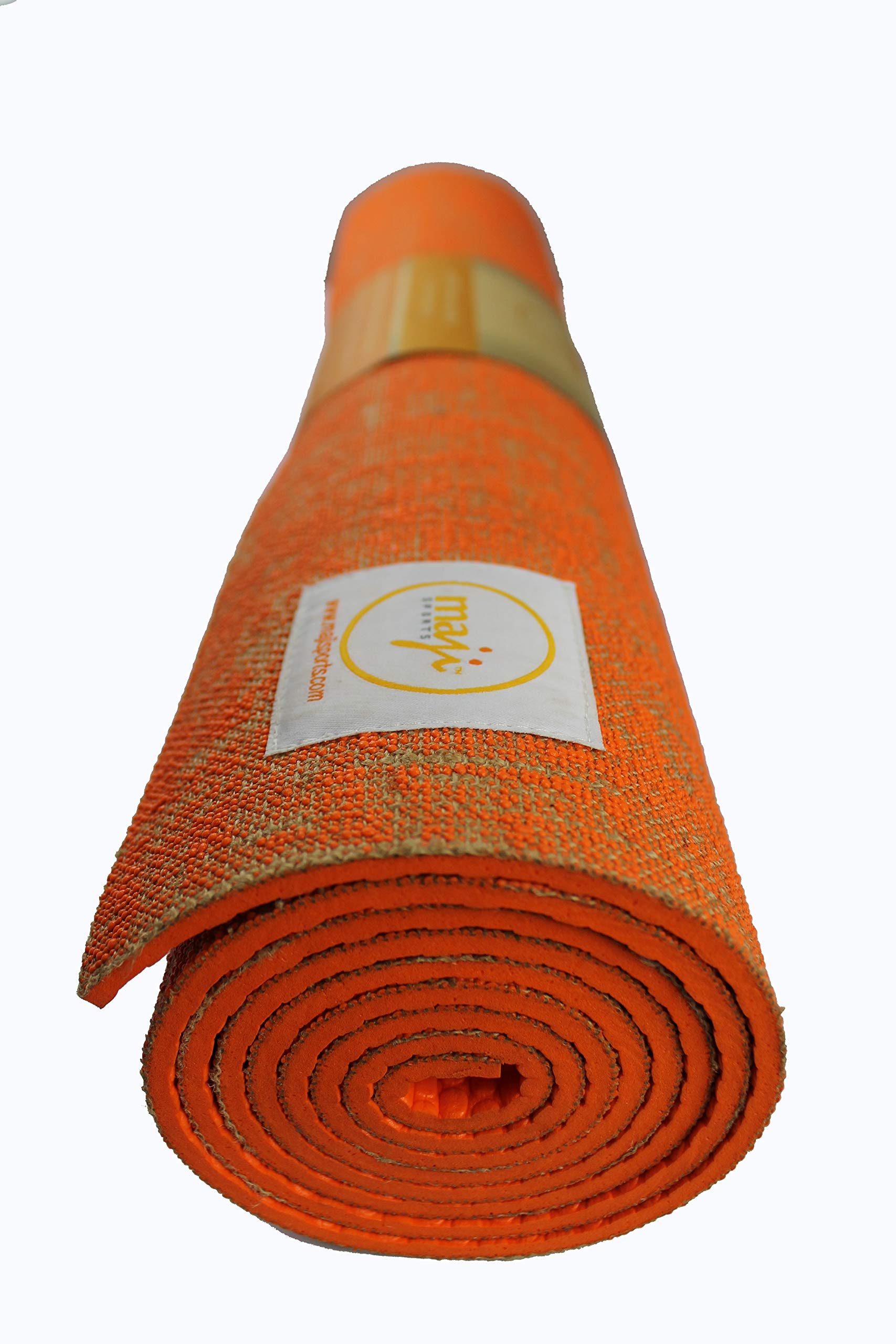 Maji Sports Jute Yoga Mat, Orange, 24 x 68 x 4.5mm