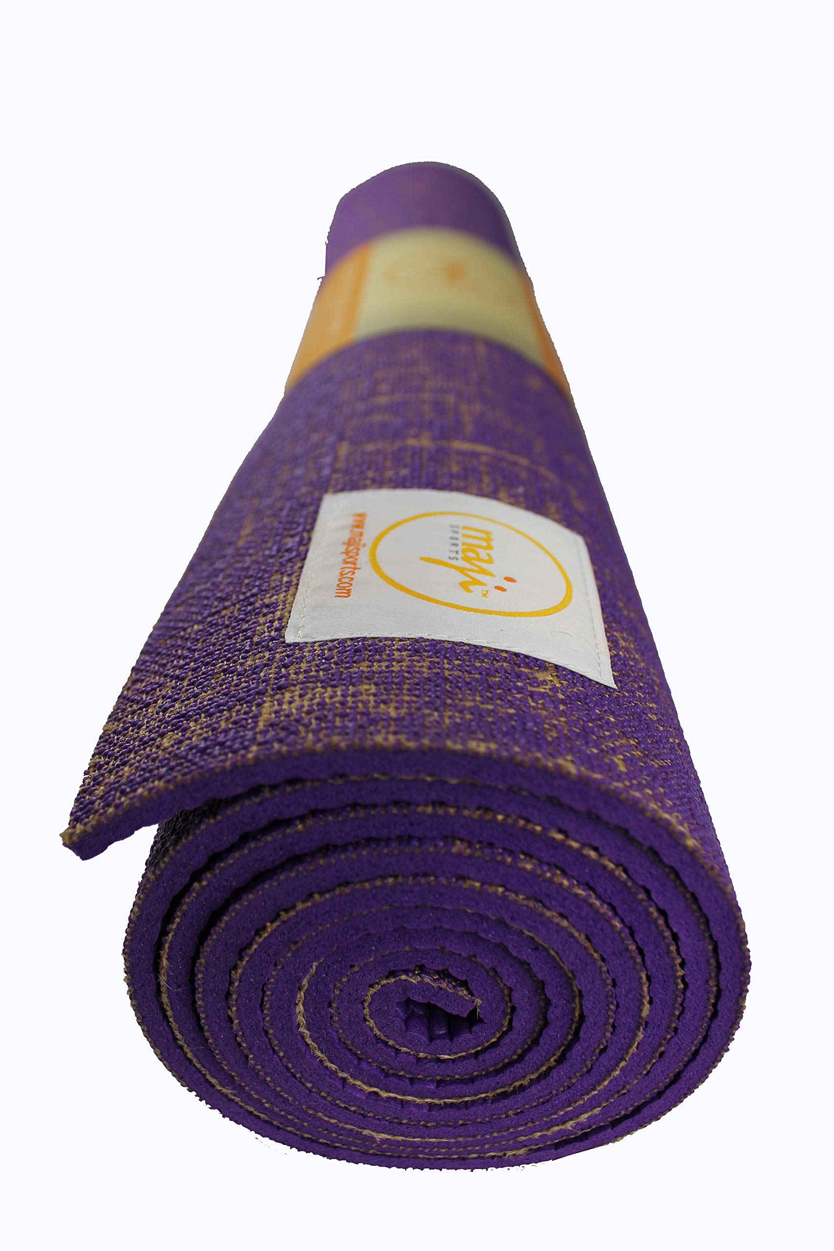 Maji Sports Jute Yoga Mat, Purple, 24 x 68 x 4.5mm