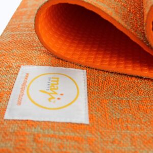 Maji Sports Jute Yoga Mat, Orange, 24 x 68 x 4.5mm