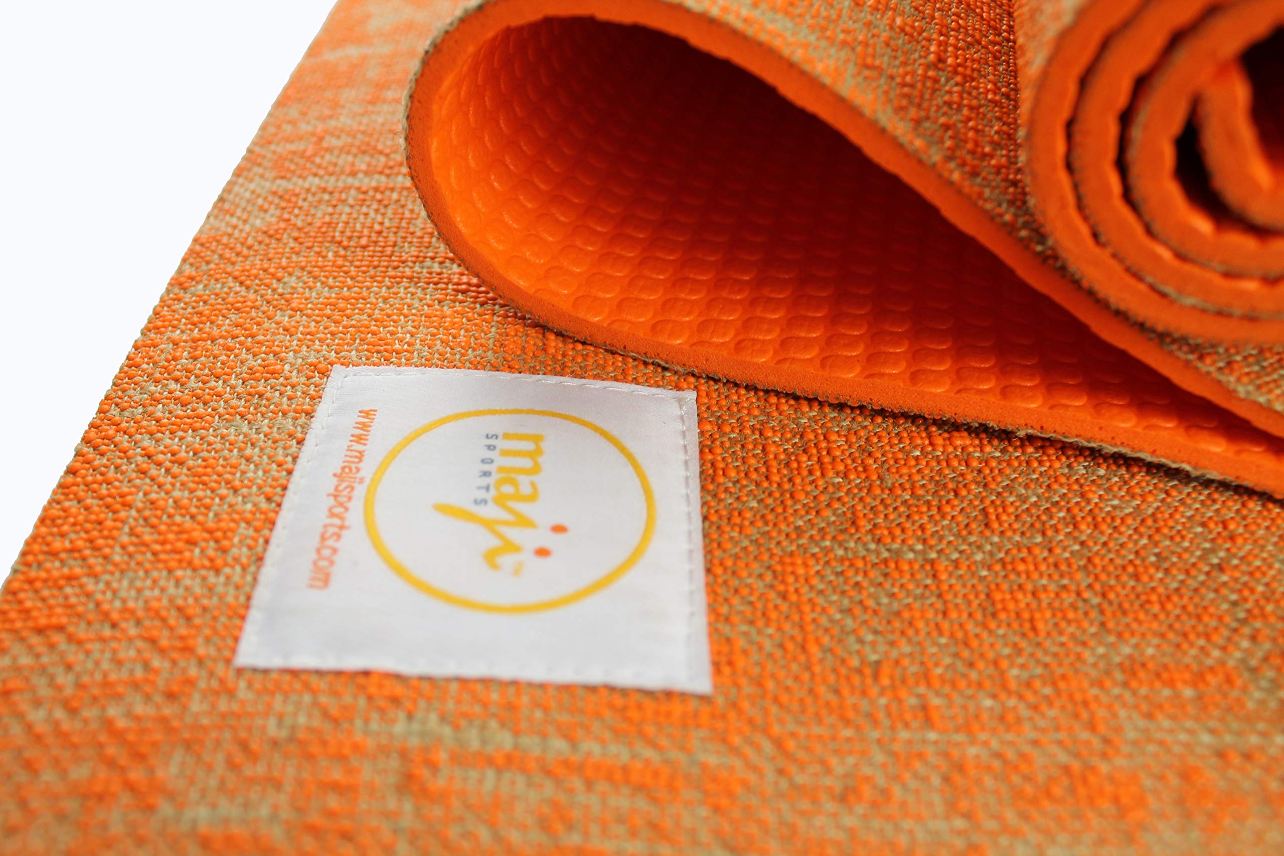 Maji Sports Jute Yoga Mat, Orange, 24 x 68 x 4.5mm