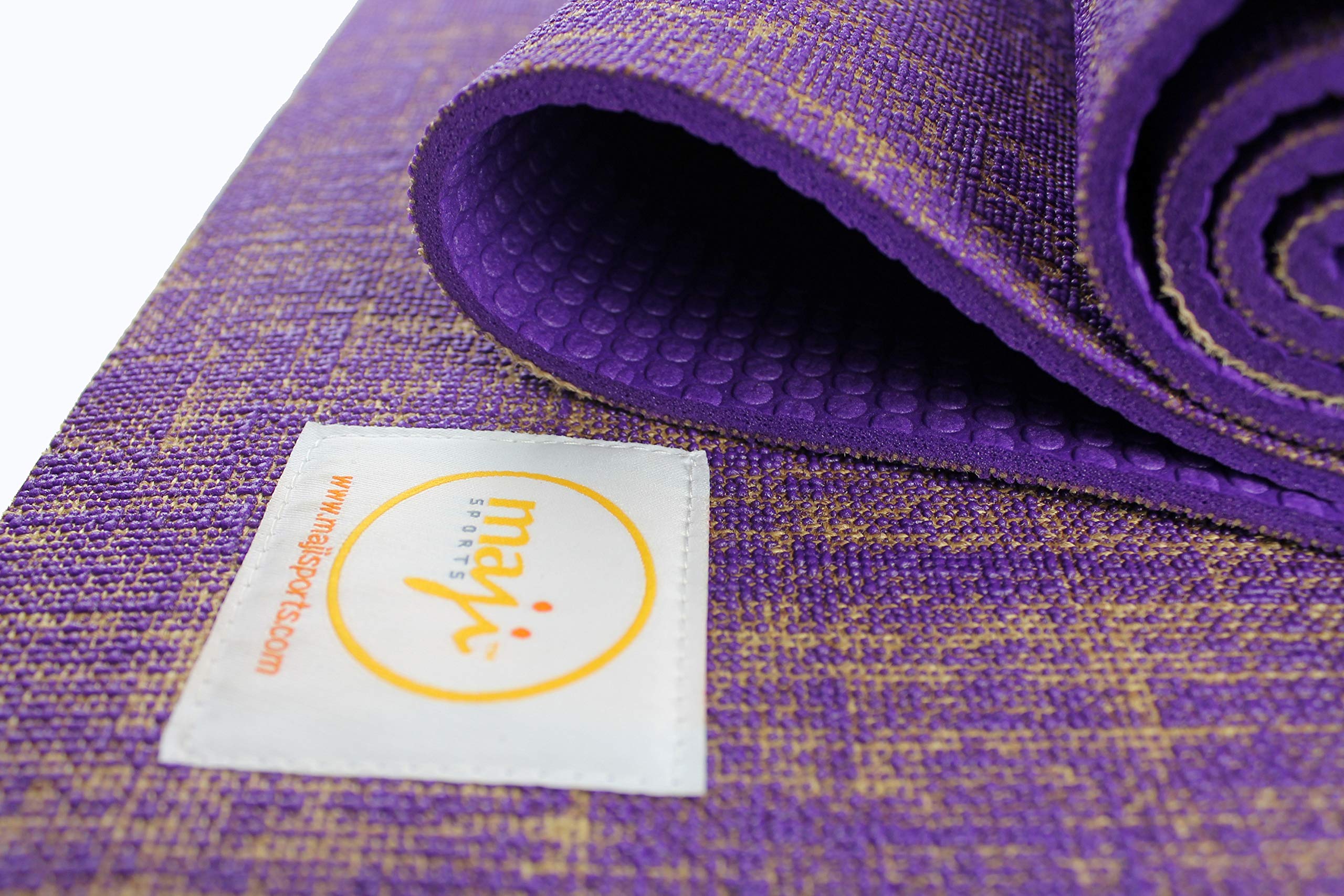 Maji Sports Jute Yoga Mat, Purple, 24 x 68 x 4.5mm