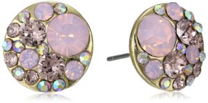 betsey johnson faceted bead round stud earrings