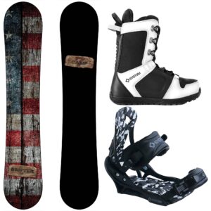 camp seven drifter and apx men's complete snowboard package new (163 cm wide, boot size 13)