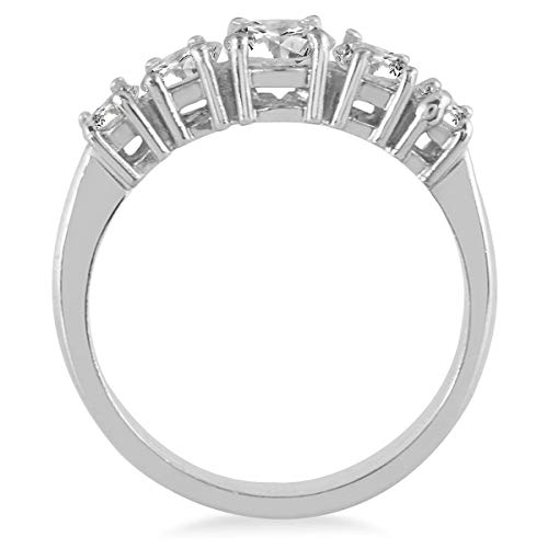 AGS Certified 1 1/4 Carat TW 5 Stone White Diamond Ring in 14K White Gold