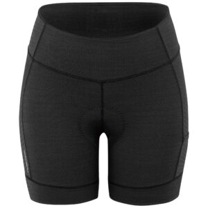 louis garneau, women's fit sensor texture 5.5 shorts, black, l