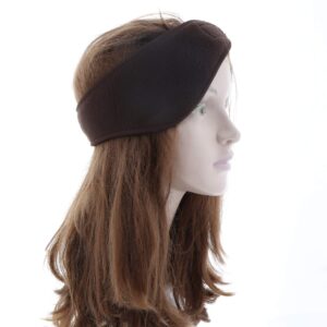 Motique Accessories Brown Fleece Ear Muff Head Wrap with Closure Winter Earmuff - Lots of Colors