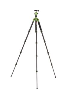 mefoto roadtrip lightweight 61.6" carbon fiber tripod/monopod, w/case, twist locks, triple action ballhead w/arca swiss plate - green (c1350q1g)