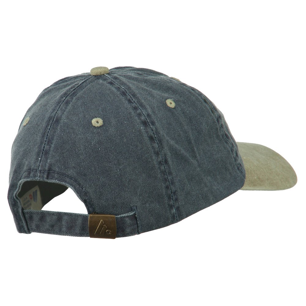 e4Hats.com Movie Director Embroidered Washed Two Tone Cap - Navy Khaki OSFM