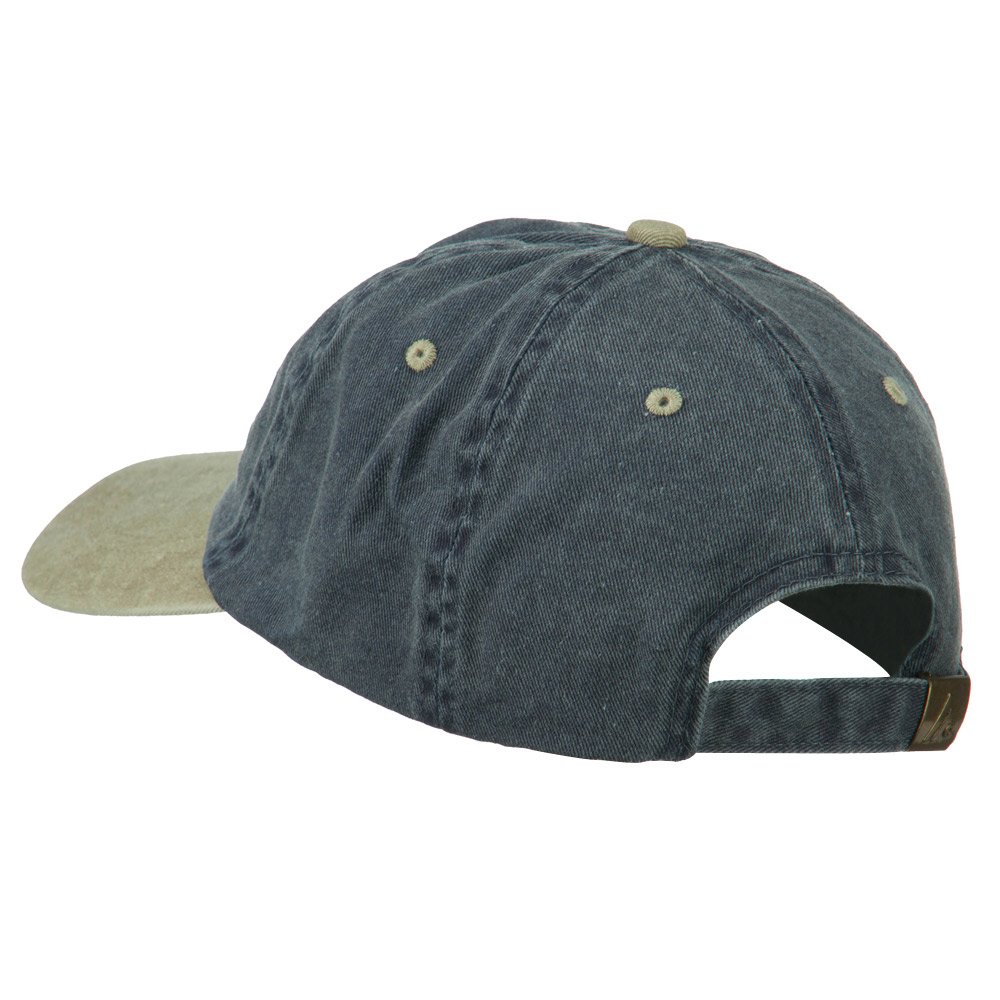 e4Hats.com Movie Director Embroidered Washed Two Tone Cap - Navy Khaki OSFM