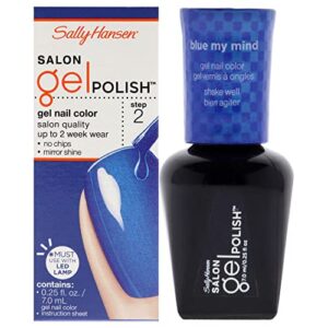 sally hansen salon pro gel nail polish lacquer, blue my mind, 0.24 fl. oz.