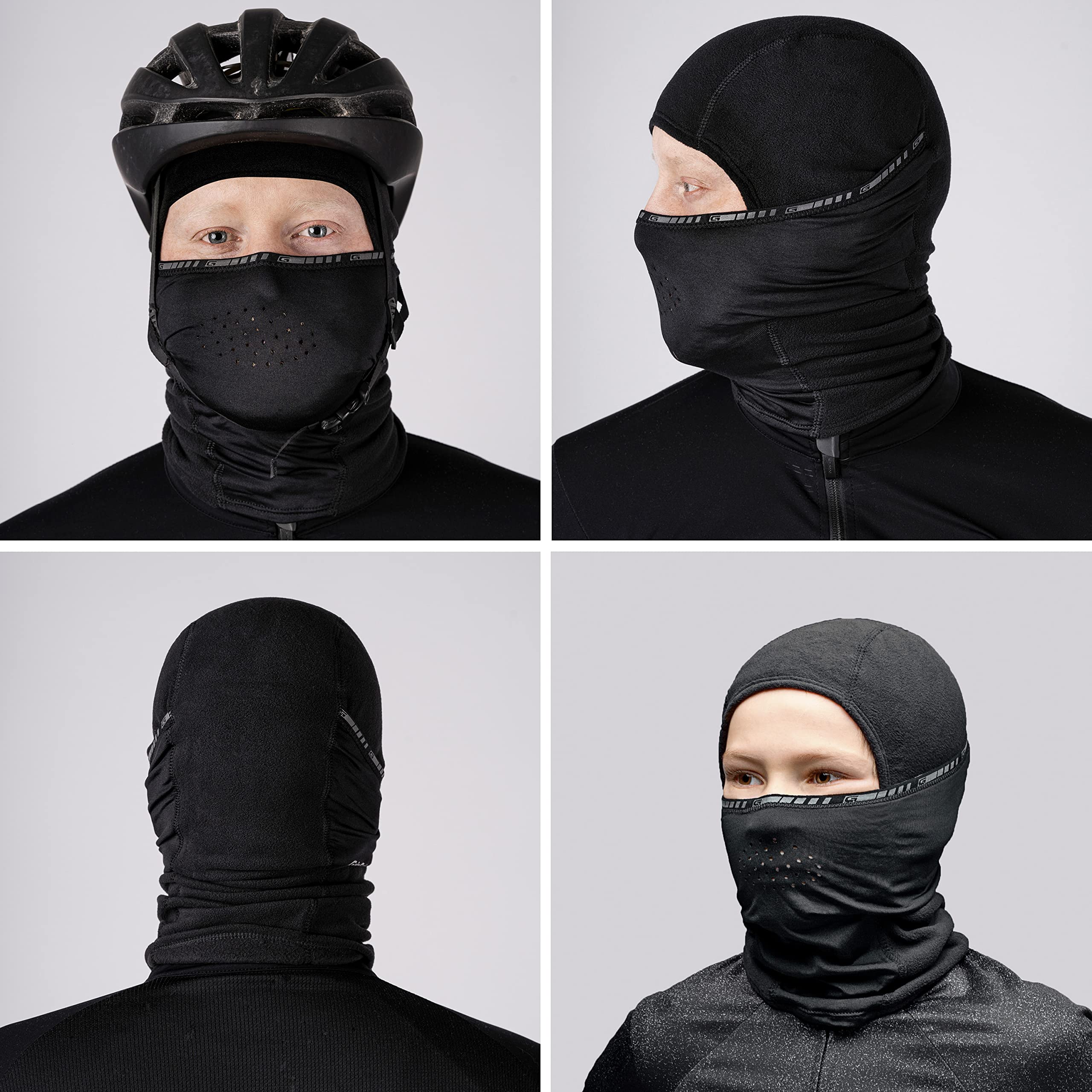 GripGrab Thermal Winter Cycling Balaclava Cold Weather Cycling Hat Biking Mask Winter Full Face Balaclava Biking Face Mask Black