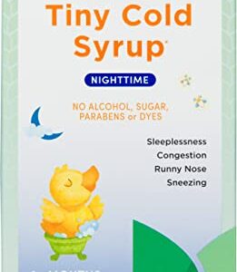 Hyland's Naturals Baby Tiny Cold Syrup, Nighttime PM, Natural Relief of Sneezing, Runny Nose, Congestion & Sleeplessness, 4 Ounce