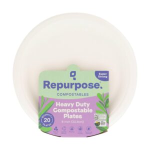 repurpose, plates compostable 9 in 20 count