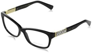 jimmy choo plastic rectangular eyeglasses 53 029a shiny black