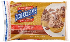 imperial sugar dixie crystals light brown sugar, 2 lb