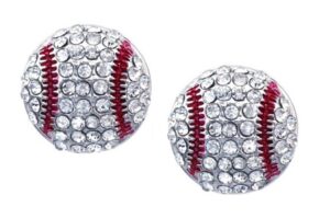 baseball earrings stud posts kenz laurenz