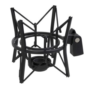 lyxpro mks1-b condenser spider microphone shockmount, anti vibration and isolation - black