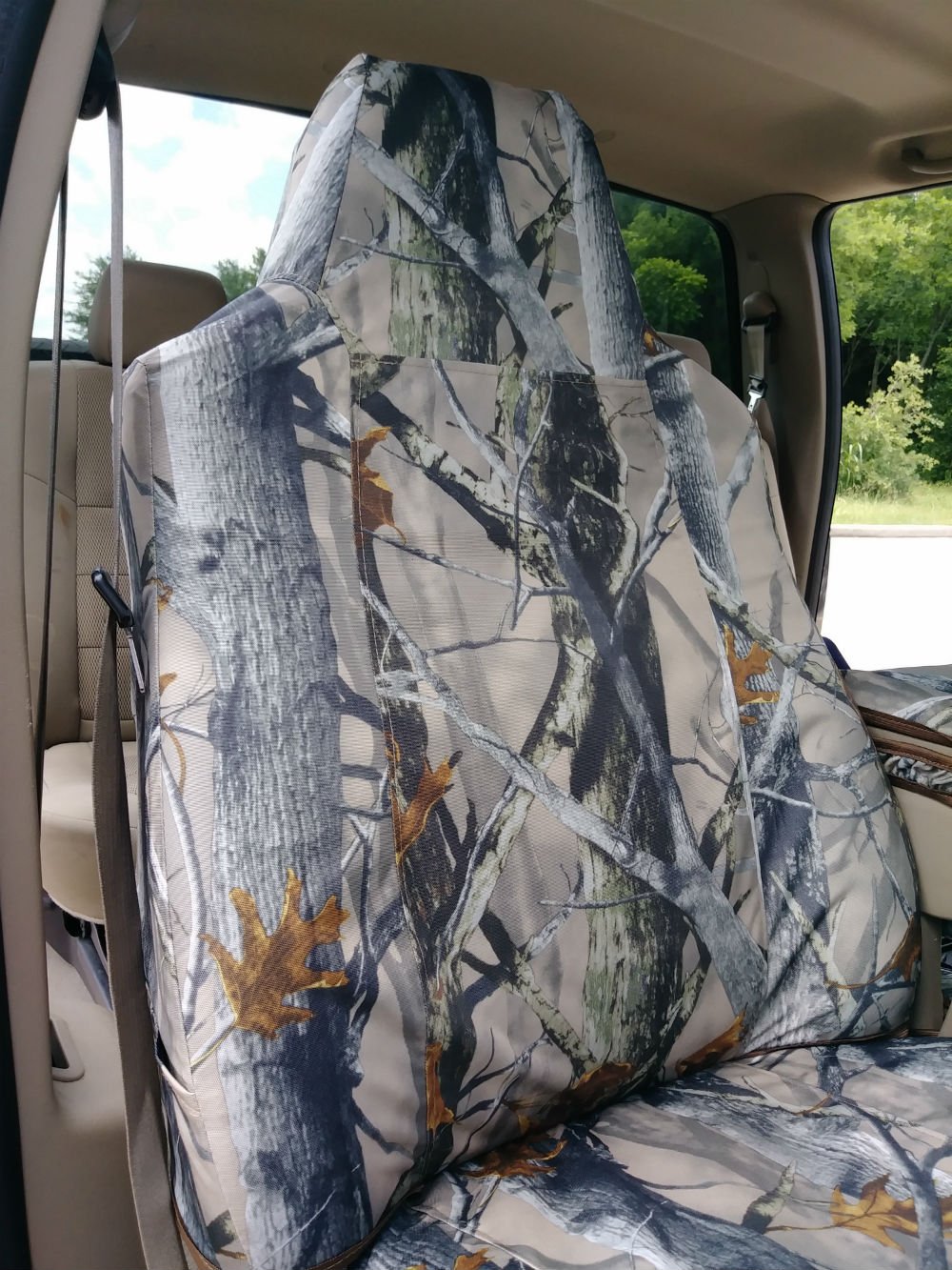 Durafit Seat Covers | FD77 XD3-C | 2002-2007 Ford F250-F550 Front/Back Car Seat Cover in XD3 Camo Endura Fabric | Front 40/20/40 High Back | Rear is Solid Bench | Not for 60/40 Double Cab only