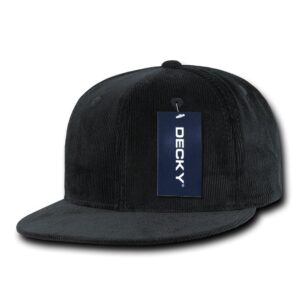 decky unisex adult flat baseball-caps, black