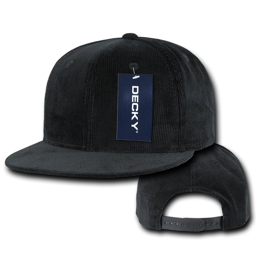 DECKY Unisex Adult Flat Baseball-caps, Black