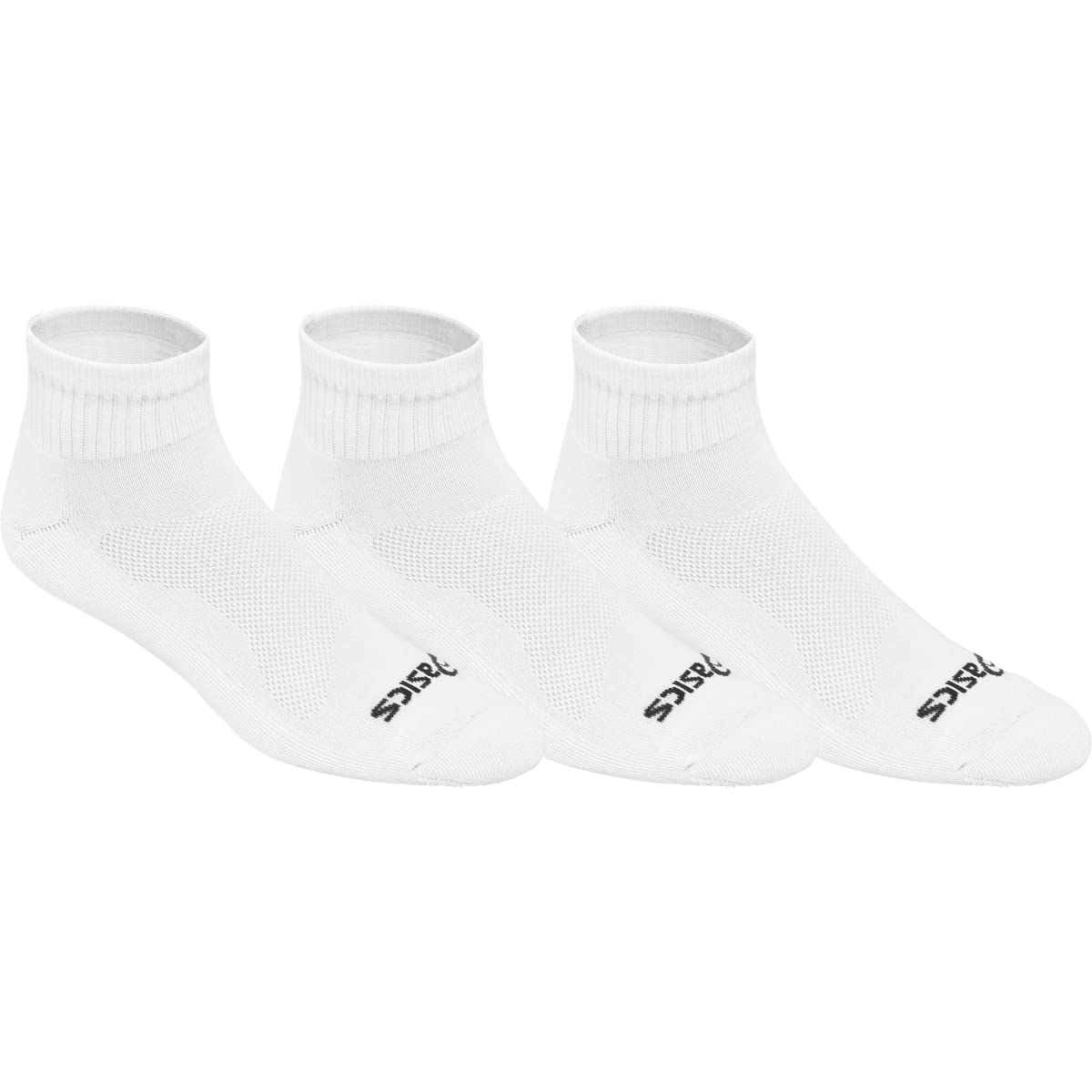 ASICS Cushion Quarter Sock (Pack of 3), X-Large, White