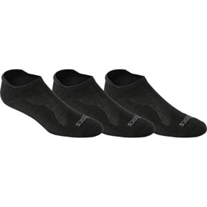 asics cushion low cut (3 pack), black, medium