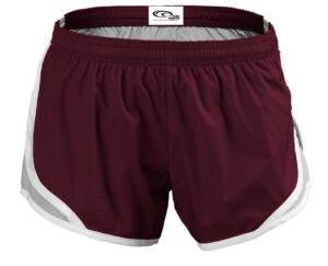 emc sports momentum shorts, maroon/silver, youth large