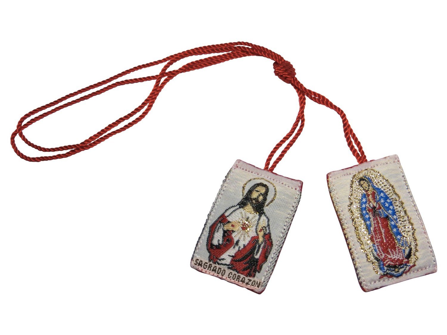 Angelitos de Mexico Sacred Heart with Our Lady of Guadalupe Scapular del Sagrado Corazon