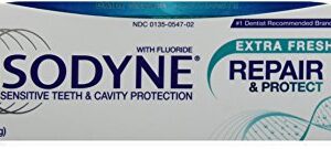 Sensodyne Repair and Protect Extra Fresh Toothpaste with Fluoride 3.4 Ounce. Pack of 3