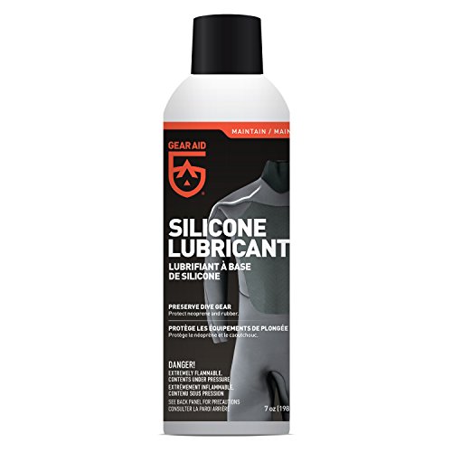 GEAR AID Silicone Lubricant Spray for Neoprene and Rubber Gear, 7 oz, Clear