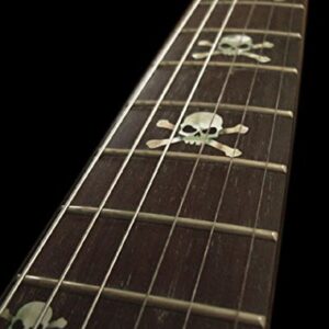 Inlay Sticker Fretboard Position Marker for Guitars and Bass Skulls White Pearl