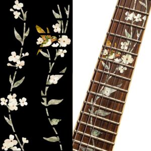 inlay sticker fret markers for guitars - tree of life w/hummingbird, ft-055tl-hm