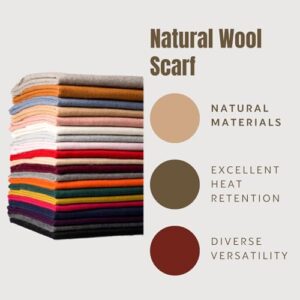 Novawo Wool Shawl Large Thick Pashmina Travel Scarf Winter Wraps for Women