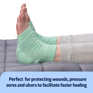 Medline Knit Elastic Heel/Elbow Protectors, One Size, Green