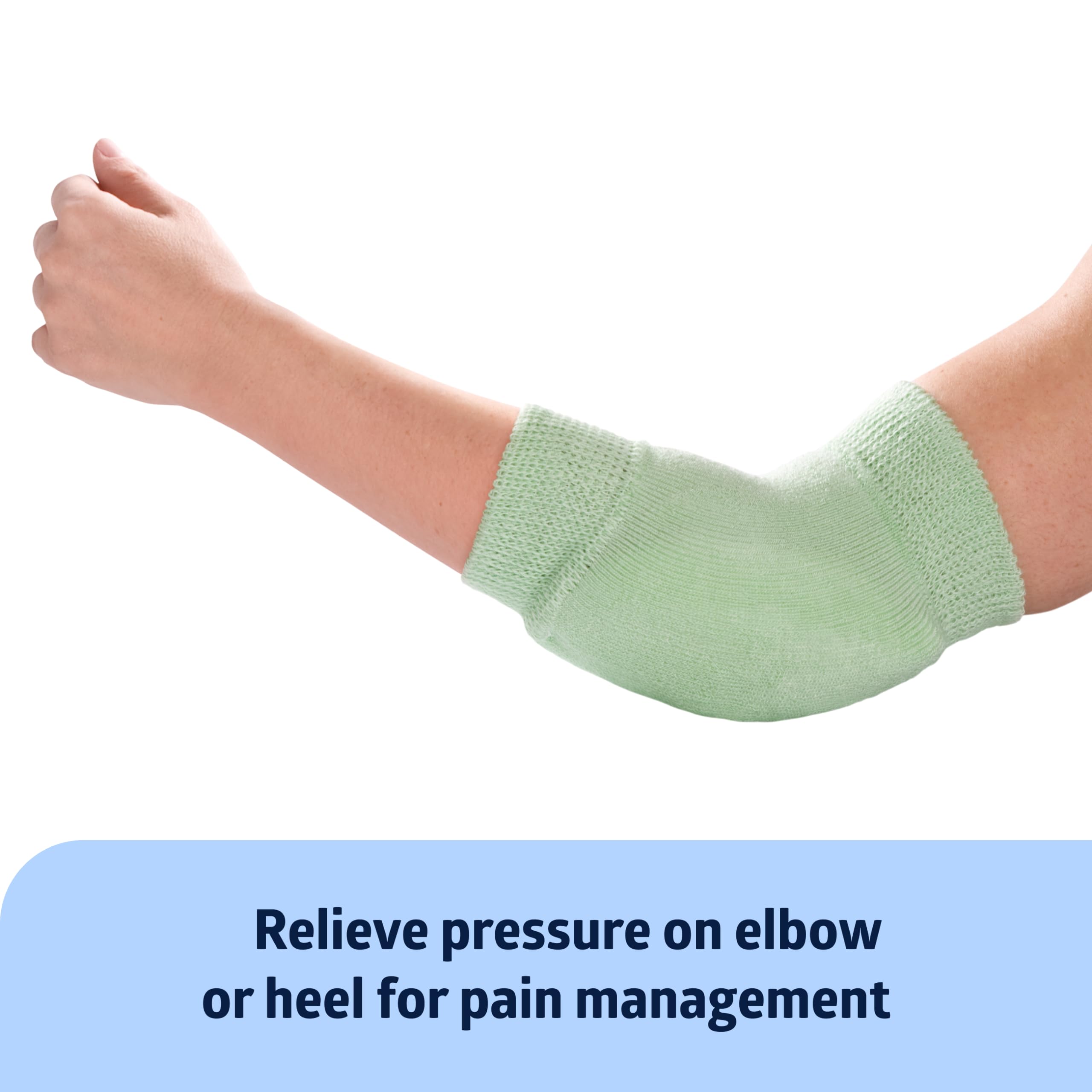 Medline Knit Elastic Heel/Elbow Protectors, One Size, Green