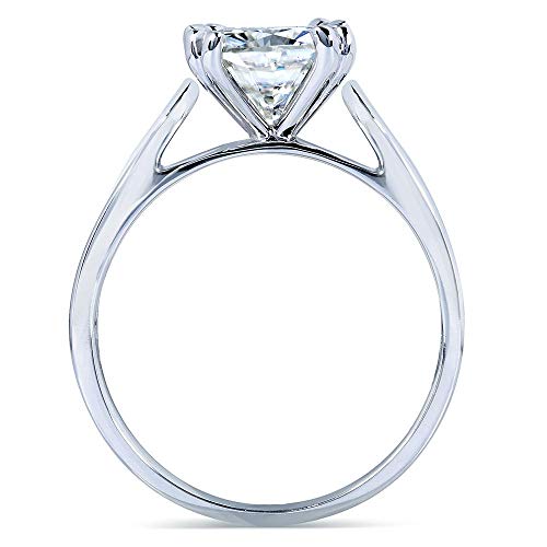 Kobelli Cushion-cut Moissanite Solitaire Engagement Ring 2 CTW 14k White Gold, Size 7