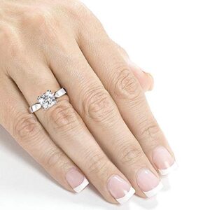 Kobelli Cushion-cut Moissanite Solitaire Engagement Ring 1 1/10 Carat 14k White Gold, Size 6.5