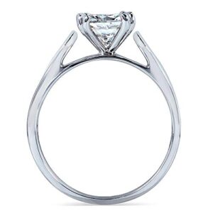 Kobelli Cushion-cut Moissanite Solitaire Engagement Ring 1 1/10 Carat 14k White Gold, Size 6.5